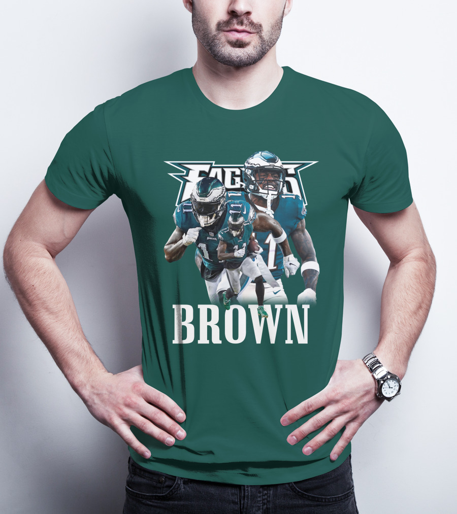 Philadelphia Eagles AJB11 Football Action Collage T-Shirt