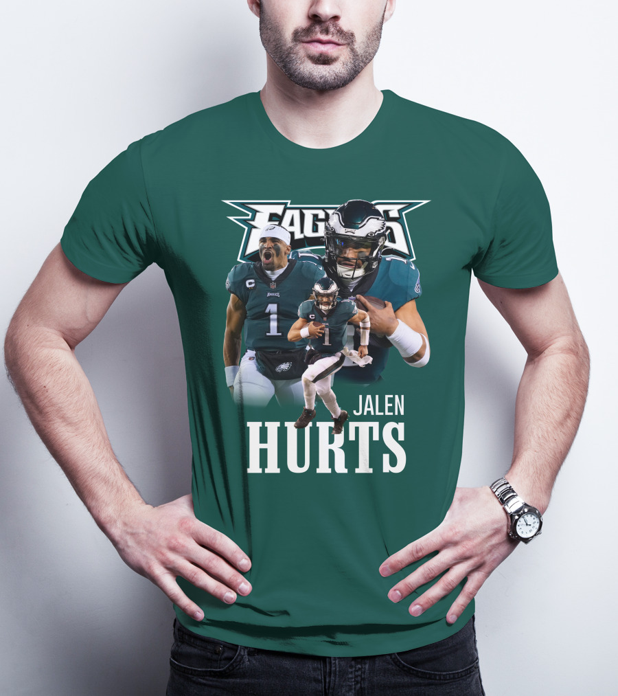Eagles JH 01 Quarterback Trio Football Highlight T-Shirt