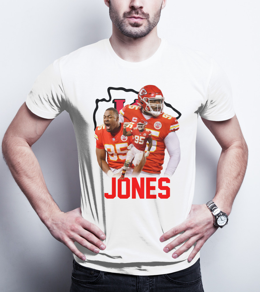 Jones 95 Kansas City Chiefs Football T-Shirt