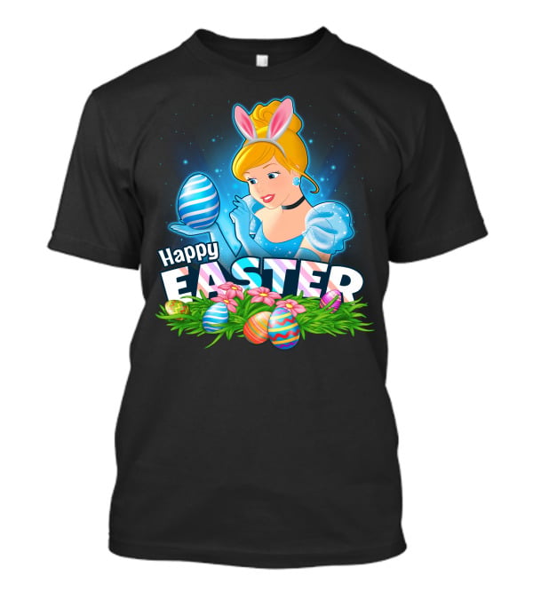 Cinderella Happy Easter Bunny Ears And Eggs T-Shirt