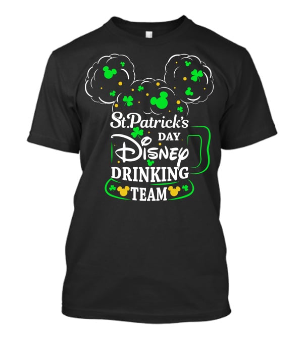 St.-Patrick's Day Disney Drinking Team Shamrock Mickey Mug T-Shirt