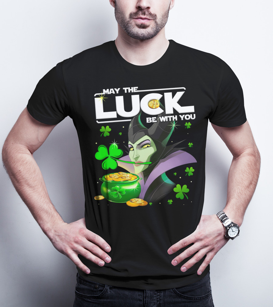 May The Luck Be With You Maleficent Clovers Coins Pot T-Shirt