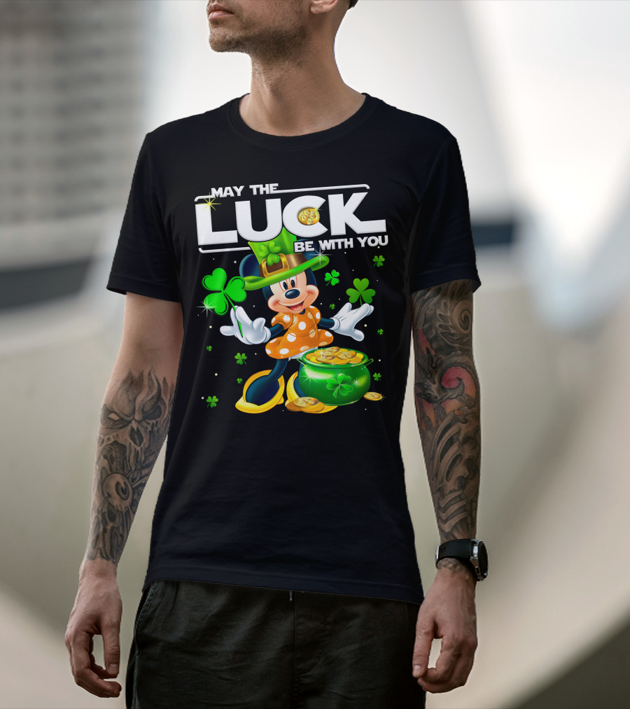 Minnie May The Luck Be With You Shamrock Hat And Pot Of Gold T-Shirt