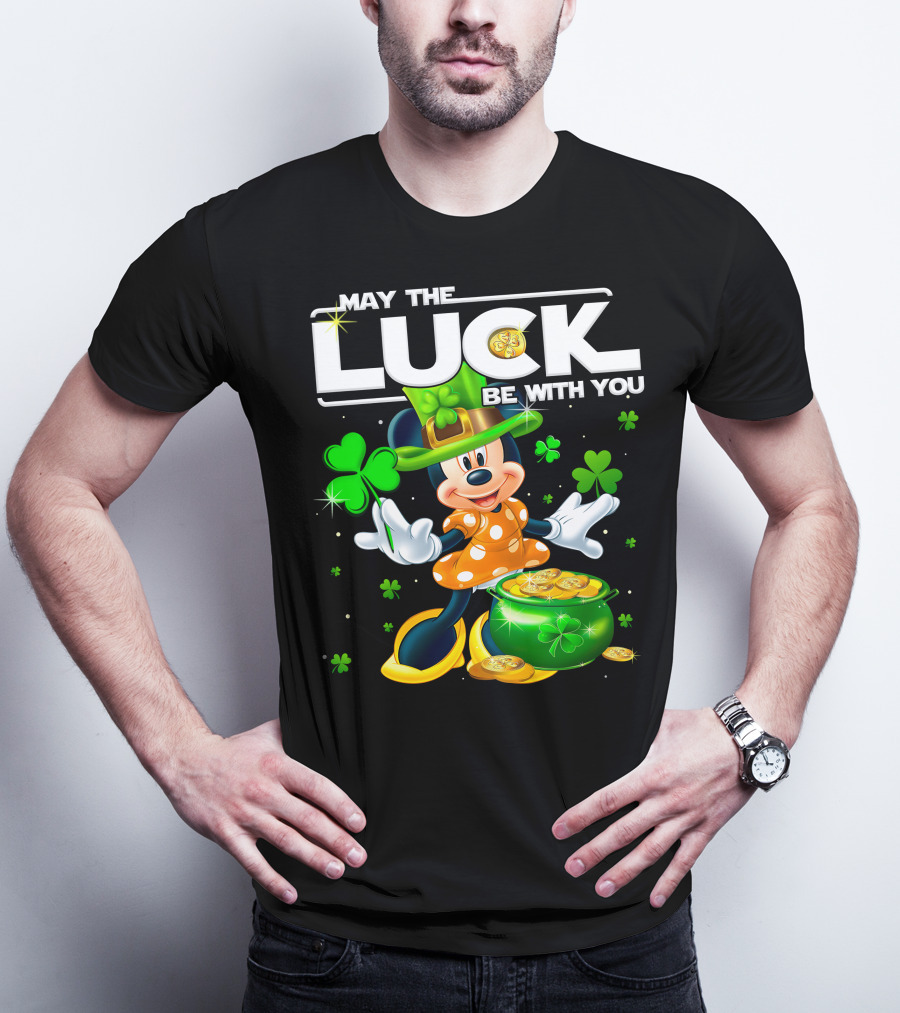 Minnie May The Luck Be With You Shamrock Hat And Pot Of Gold T-Shirt