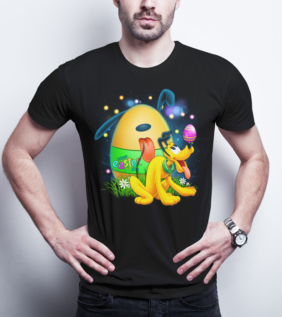 Pluto Happy Easter Egg Balancing T-Shirt