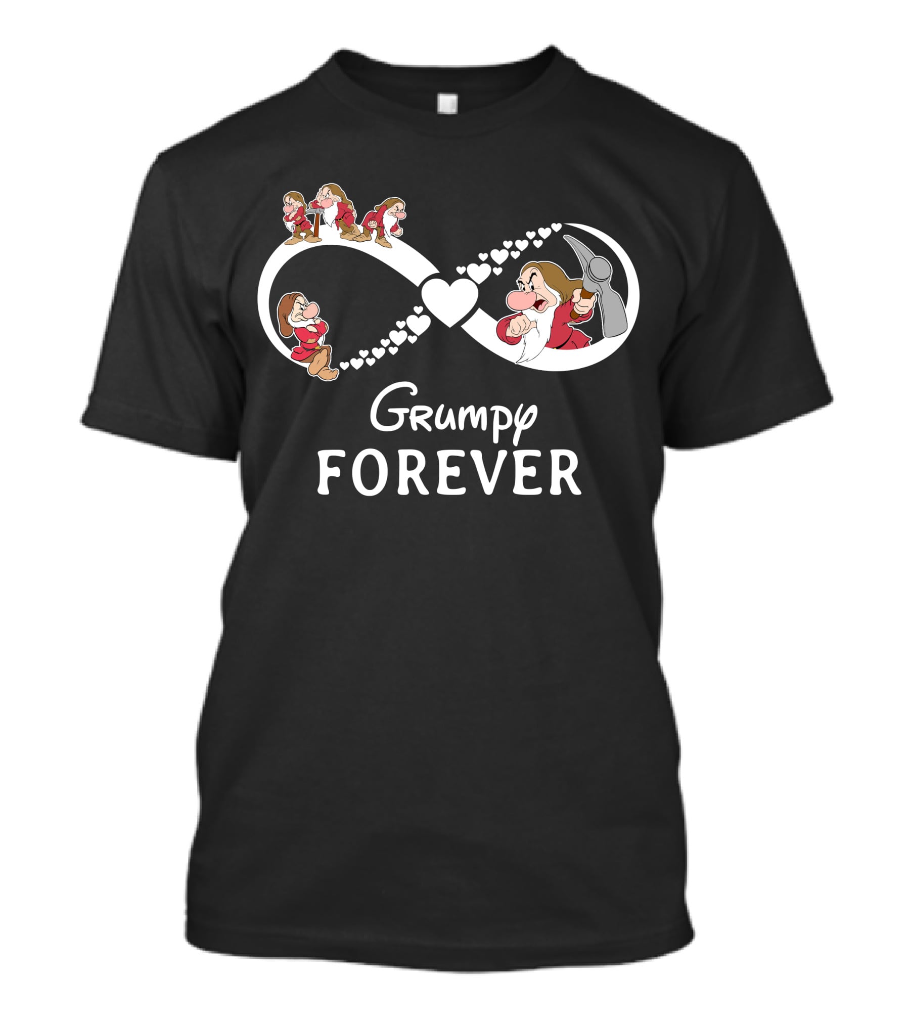 Grumpy Forever Infinity Heart White T-Shirt
