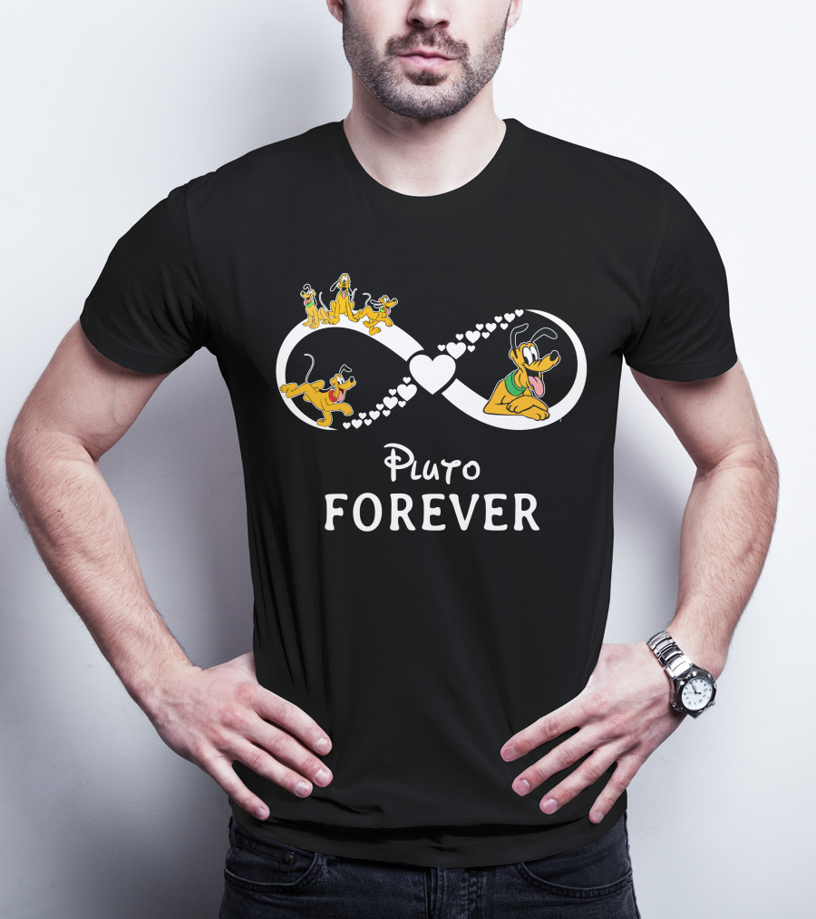 Pluto Forever Infinity Heart And Dogs T-Shirt