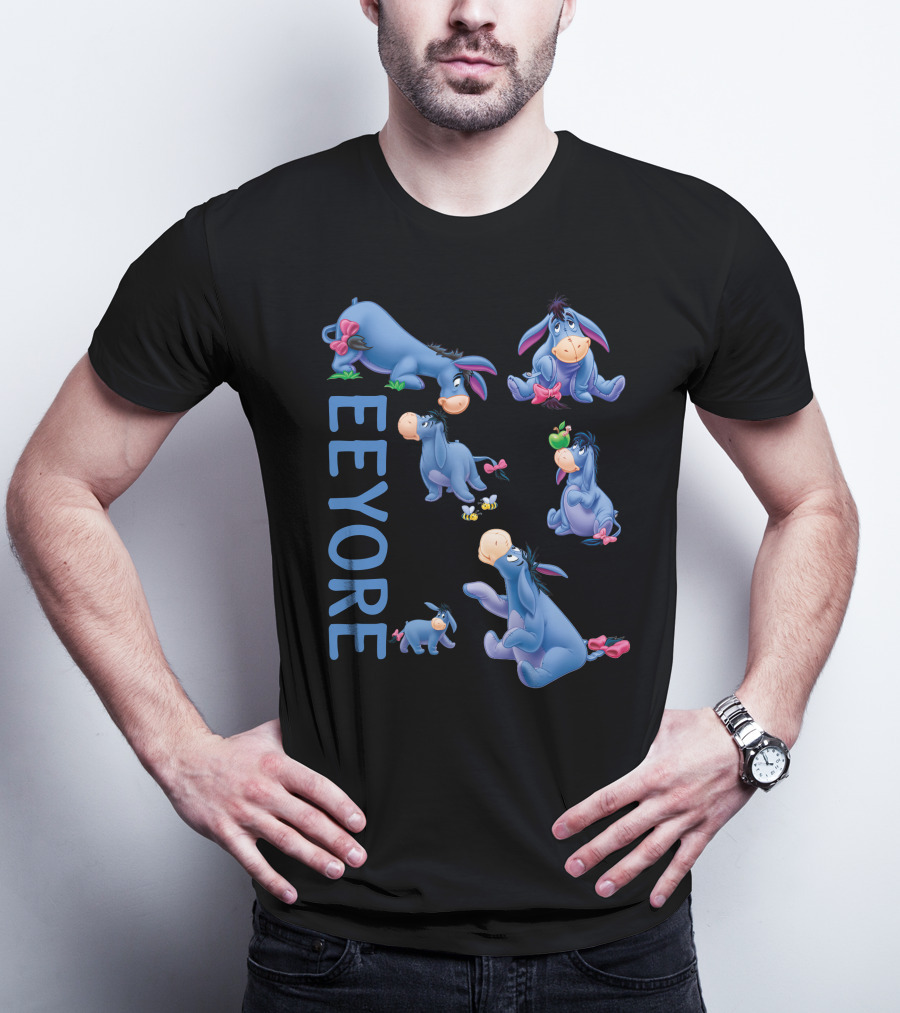 Eeyore Poses From Winnie The Pooh With T-Shirt