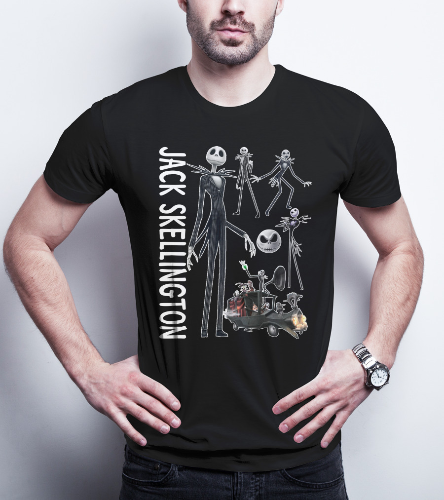 Jack Skellington Characters And Car Scene T-Shirt