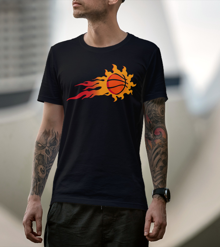Style 11 Flaming Basketball T-Shirt