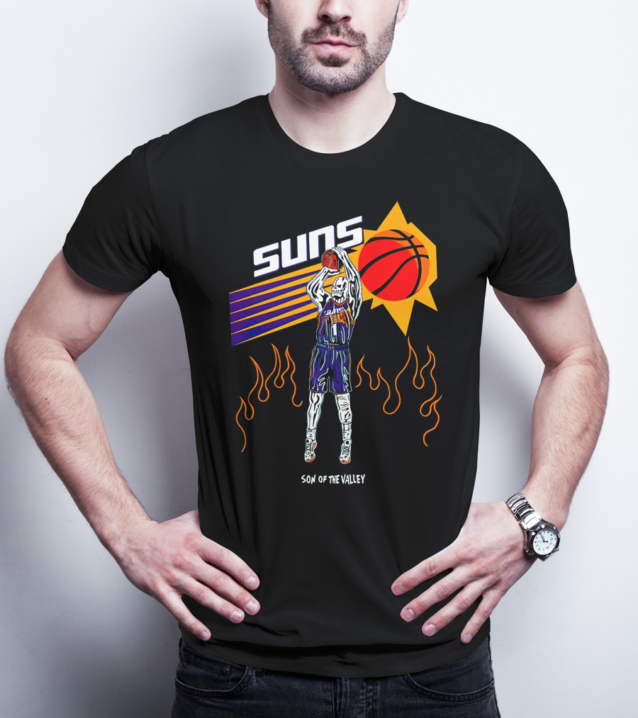 Suns Son Of The Valley Basketball Flames T-Shirt
