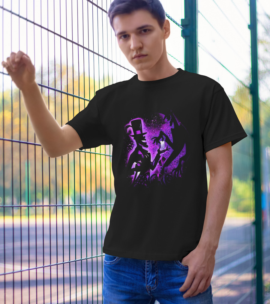 Dr. Facilier Shadow Silhouette Purple Magic Card Tarot T-Shirt