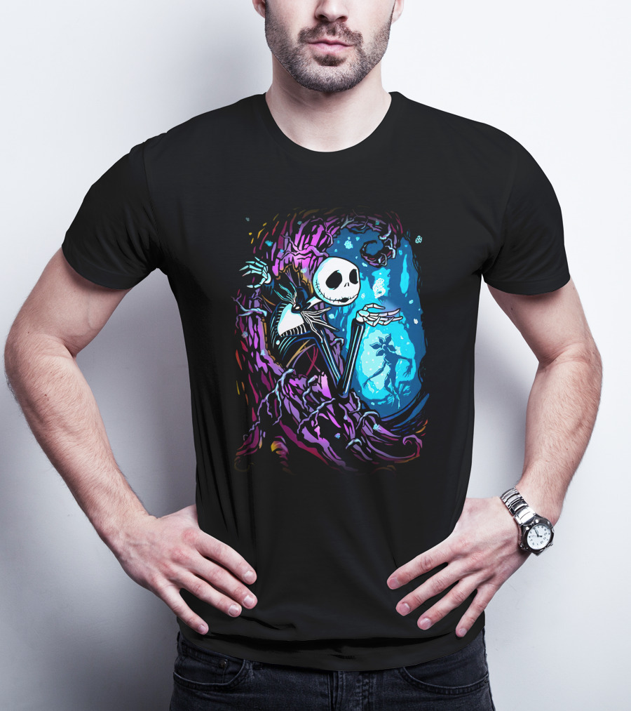 Jack Skellington Night Sky Fantasy Scene T-Shirt
