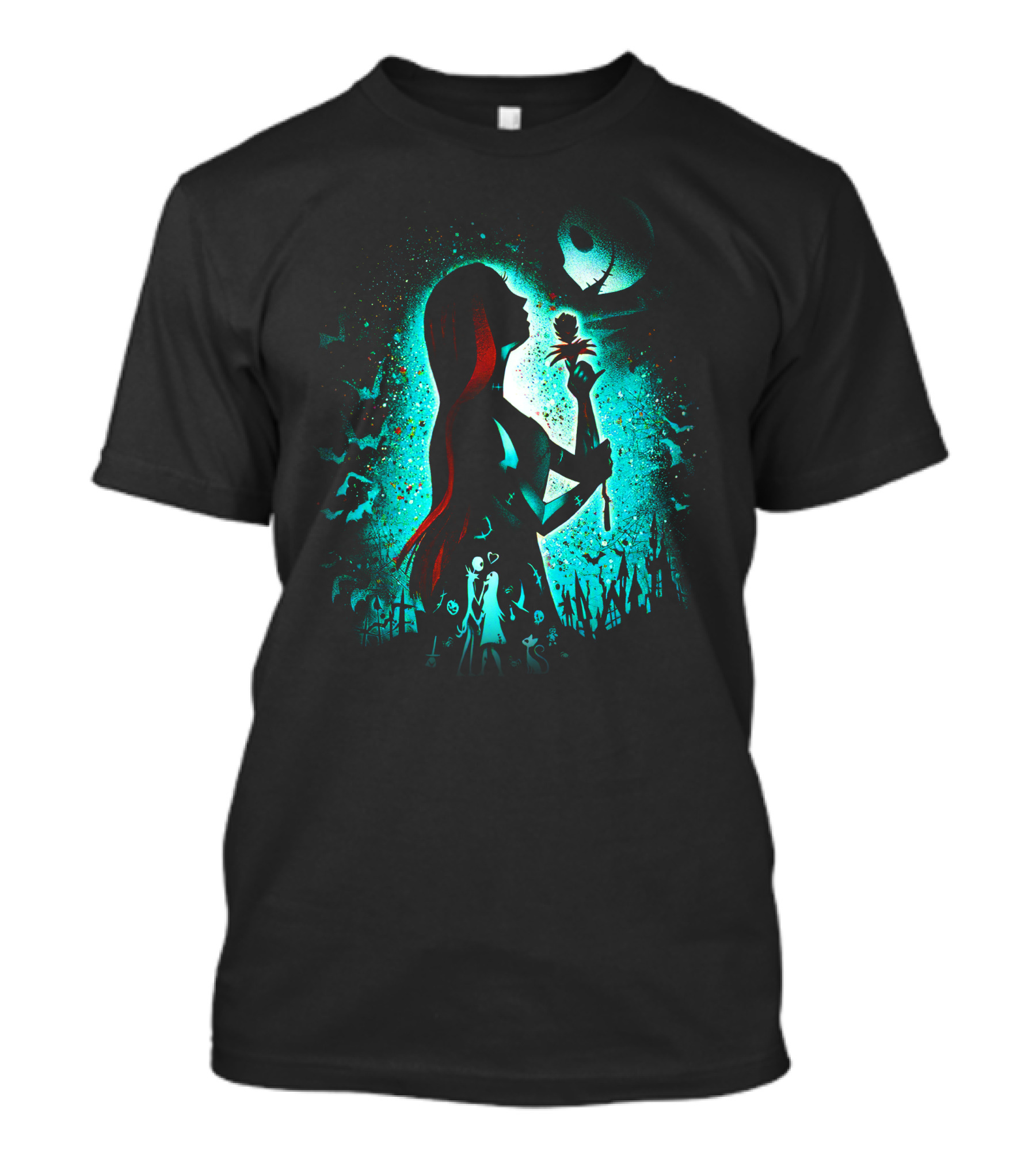 Sally The Nightmare Before Christmas Jack Silhouette Scene T-Shirt