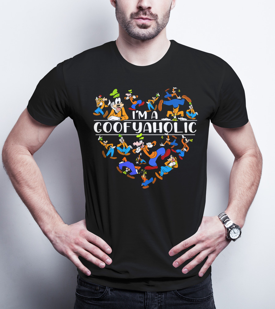 I'm A Goofyaholic Disney Goofy Character Heart T-Shirt