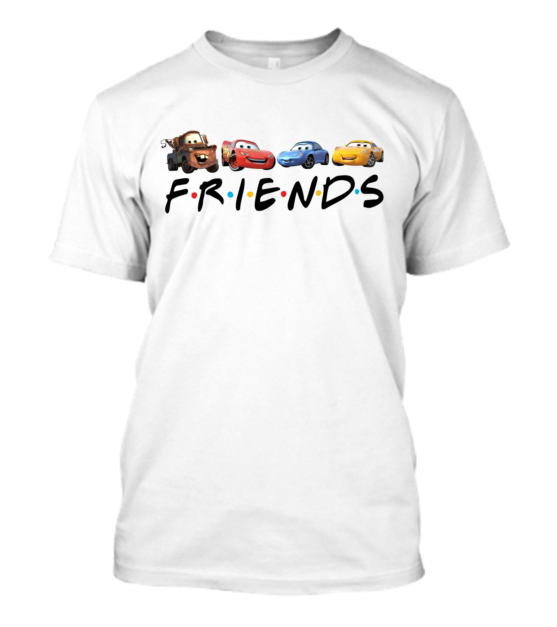 Disney Cars Characters With Friends Style T-Shirt