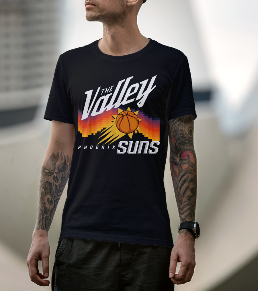 The Valley Phoenix Suns Basketball Logo Vintage Style T-Shirt