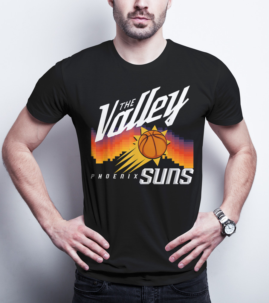 The Valley Phoenix Suns Basketball Logo Vintage Style T-Shirt