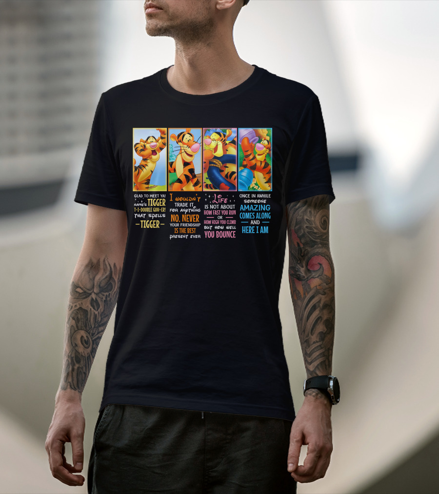 Tigger My Name's Uh T-I-Double Guh-Er Life Is Not How Fast You Run But How Well You Bounce T-Shirt