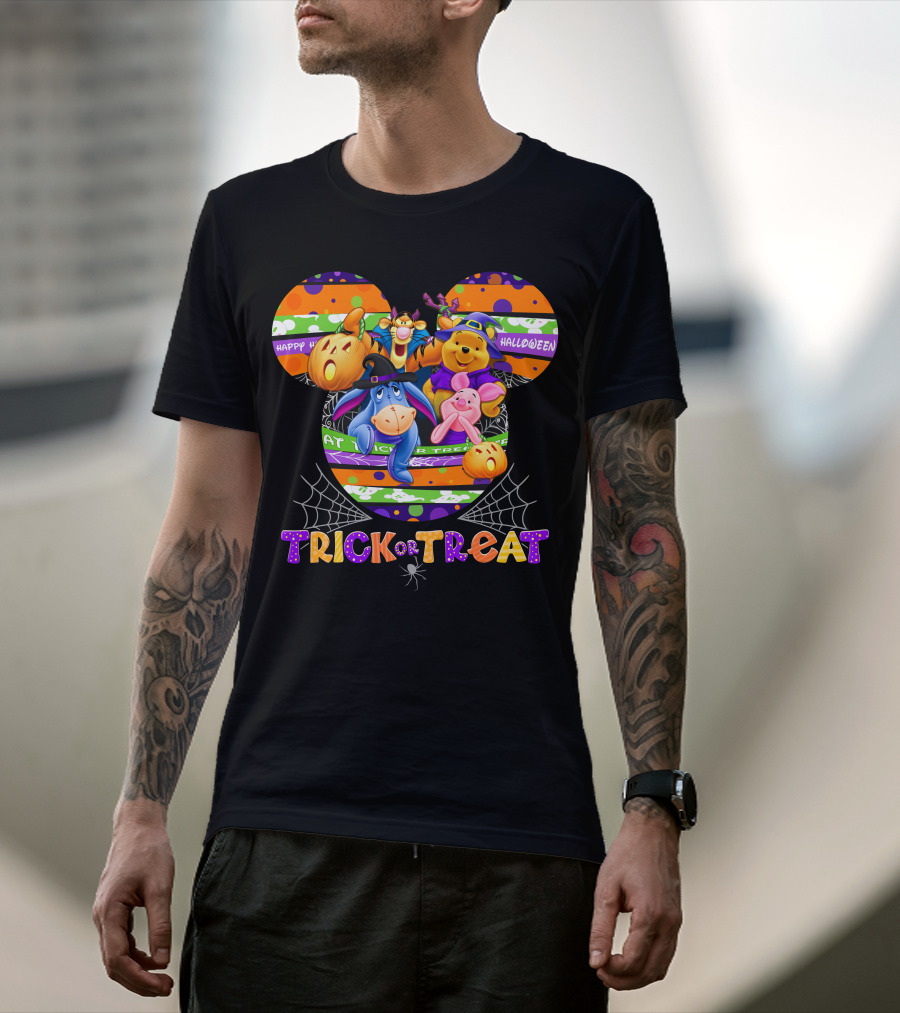 Trick Or Treat Halloween Winnie The Pooh Tigger Eeyore Piglet Disney T-Shirt