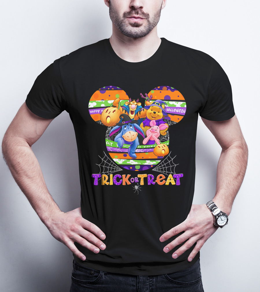 Trick Or Treat Halloween Winnie The Pooh Tigger Eeyore Piglet Disney T-Shirt