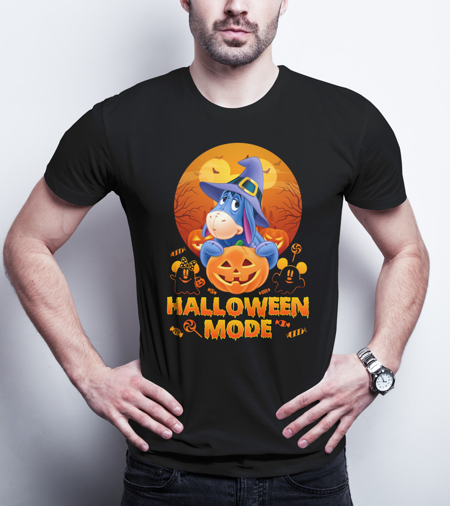 Eeyore Halloween Mode Pumpkins And Candy T-Shirt