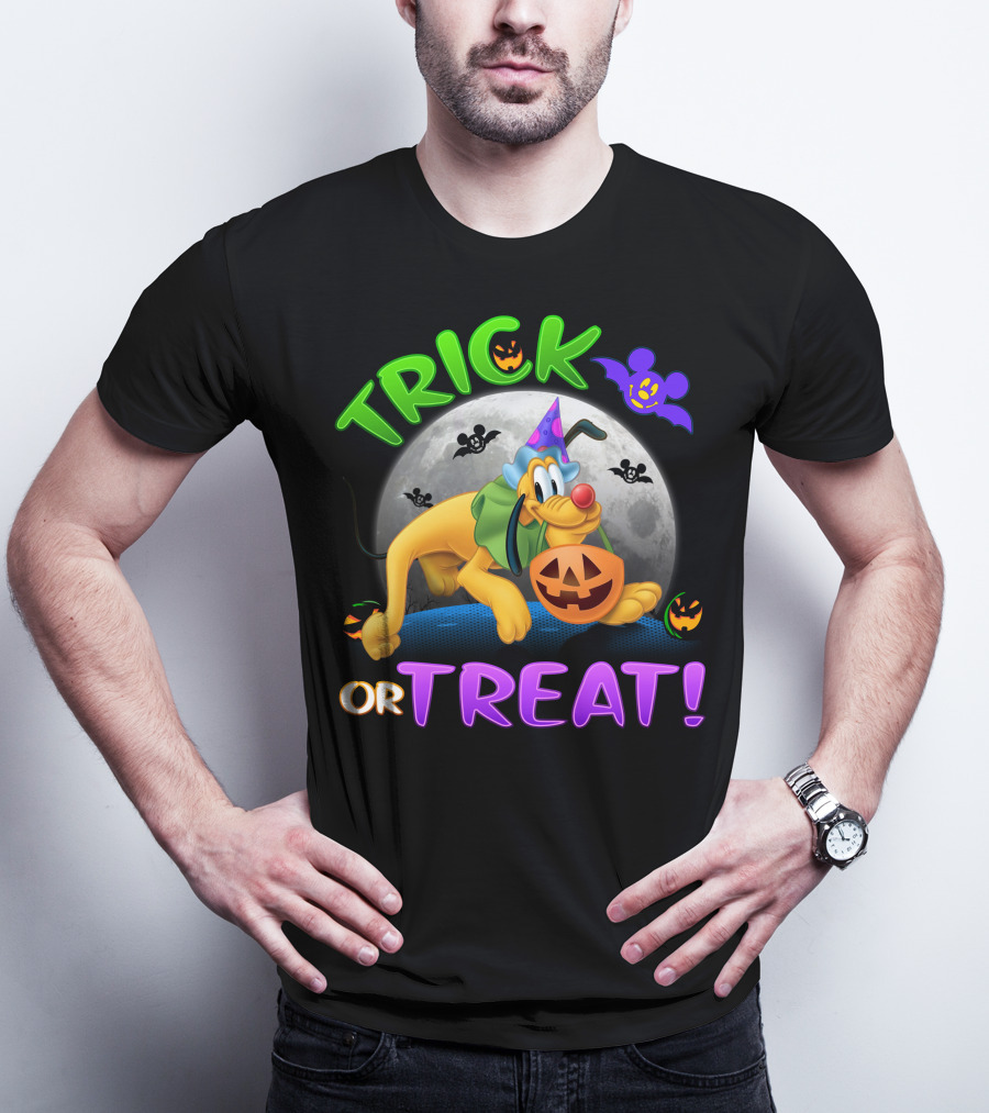 Trick Or Treat Pluto Halloween Disney T-Shirt