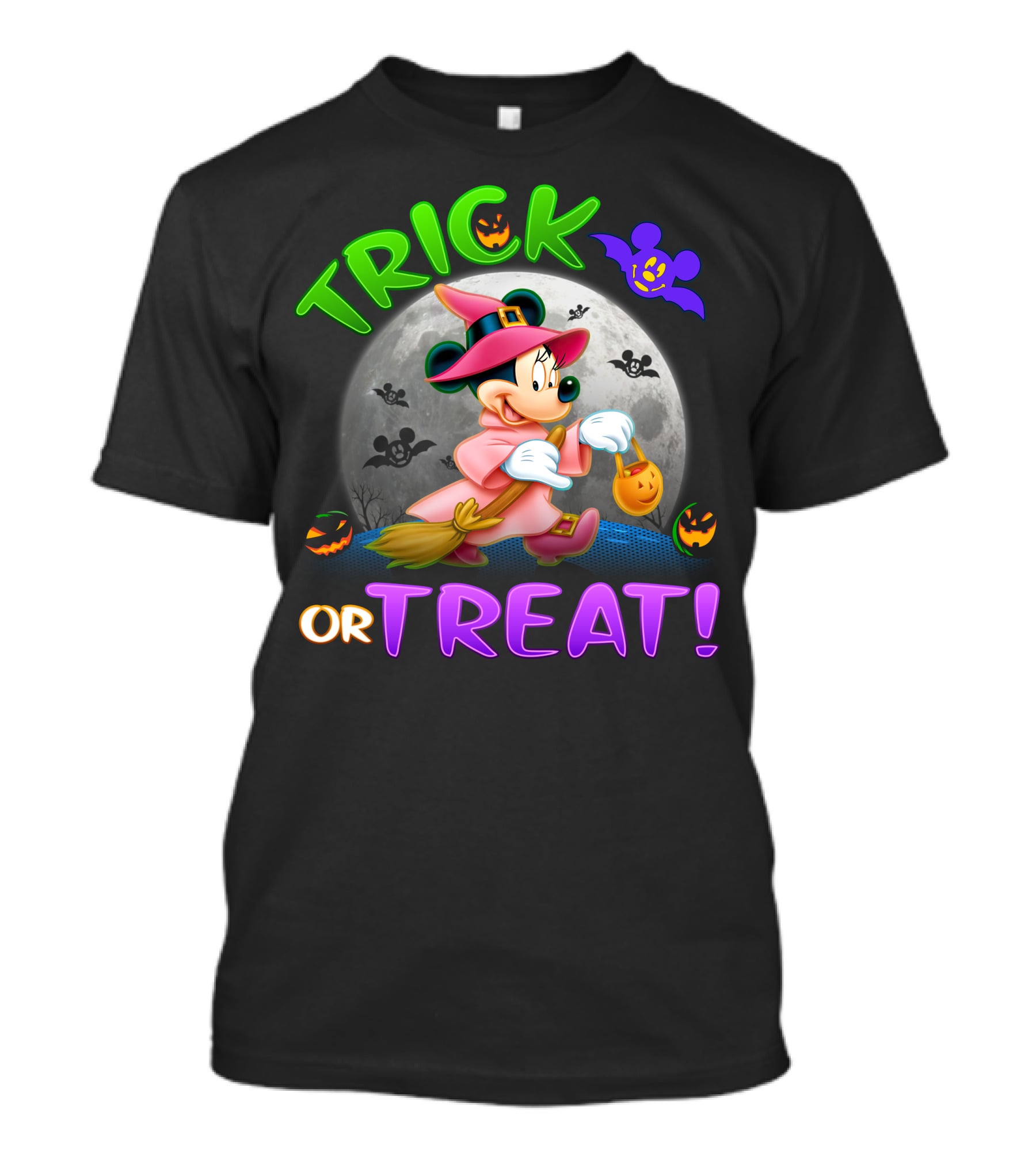 Minnie Halloween Trick Or Treat Moon Witch Costume T-Shirt