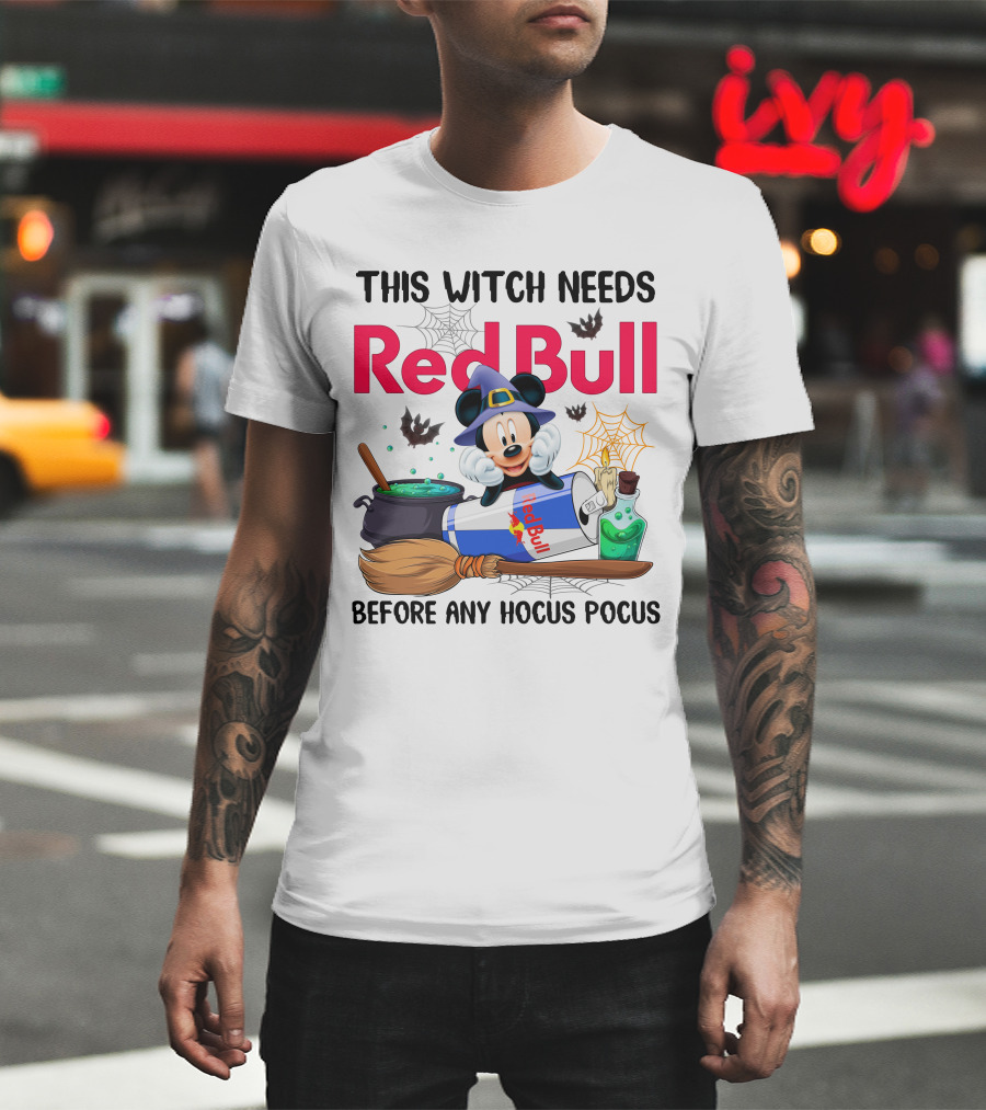 This Witch Needs Red Bull Before Any Hocus Pocus T-Shirt