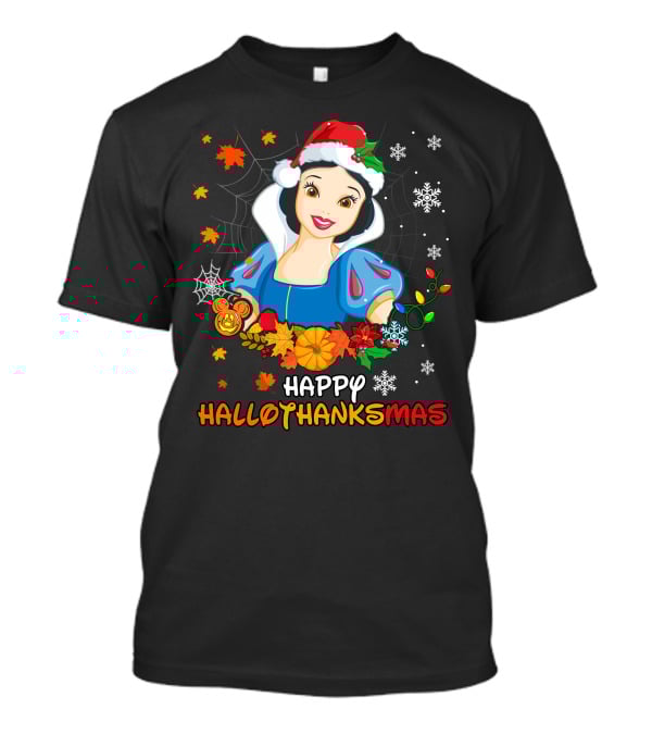 Snow White Happy Hallothanksmas Holiday Mashup T-Shirt