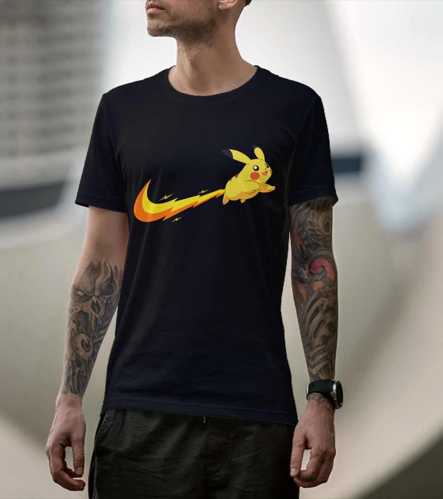 Pikachu Lightning Bolt Power Jump T-Shirt