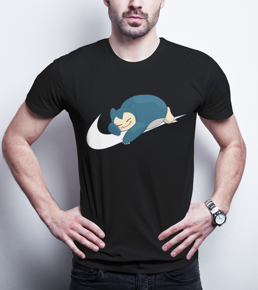 Snorlax Sleeping On Swoosh T-Shirt