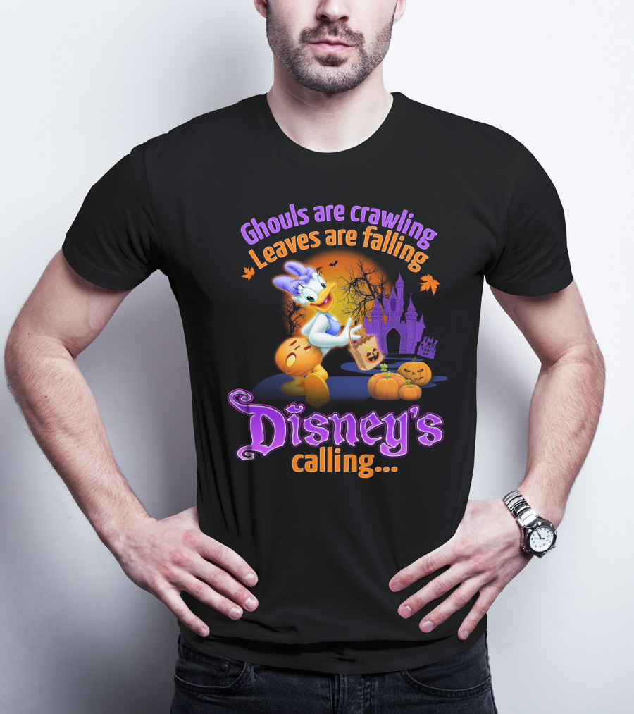 Ghouls Are Crawling Leaves Are Falling Disney's Calling T-Shirt