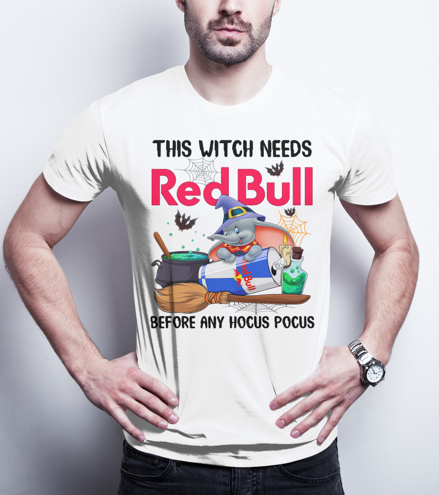 This Witch Needs Red Bull Before Any Hocus Pocus Dumbo T-Shirt