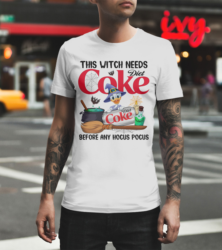 This Witch Needs Diet Coke Before Any Hocus Pocus Disney Character Magic Potion T-Shirt