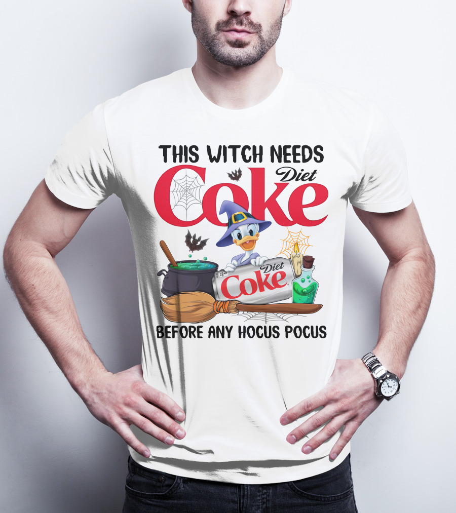 This Witch Needs Diet Coke Before Any Hocus Pocus Disney Character Magic Potion T-Shirt