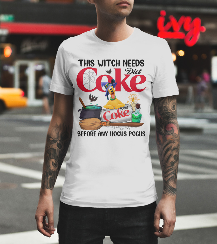 This Witch Needs Diet Coke Before Any Hocus Pocus Pluto T-Shirt
