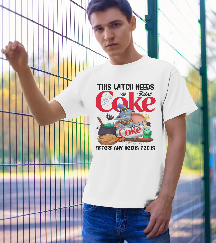 This Witch Needs Diet Coke Before Any Hocus Pocus Dumbo T-Shirt