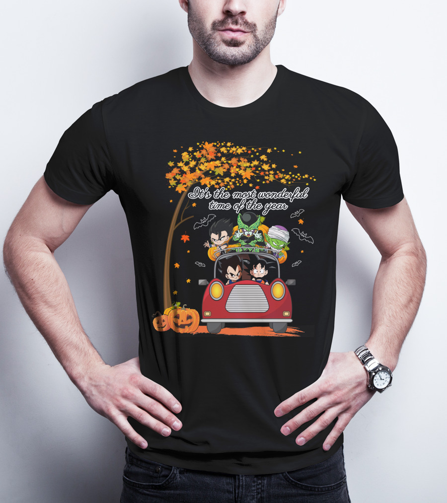 It's The Most Wonderful Time Of The Year With Halloween Characters In Car T-Shirt
