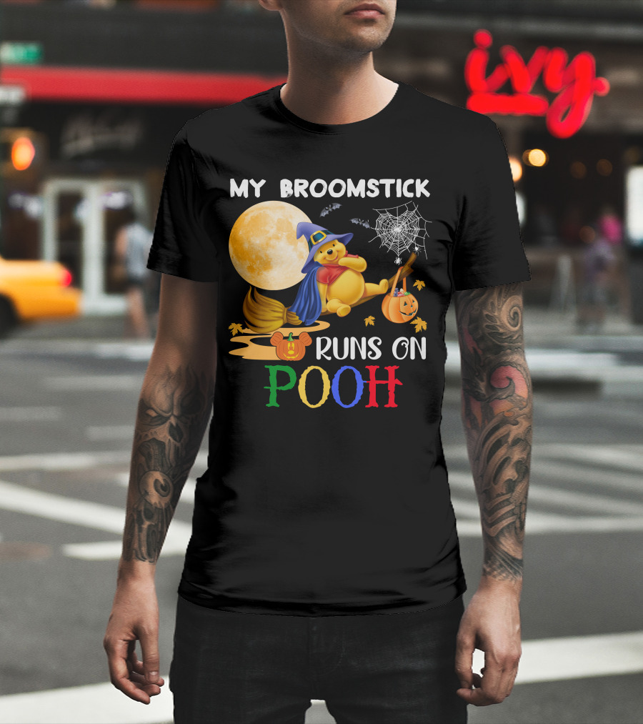 My Broomstick Runs On Pooh T-Shirt