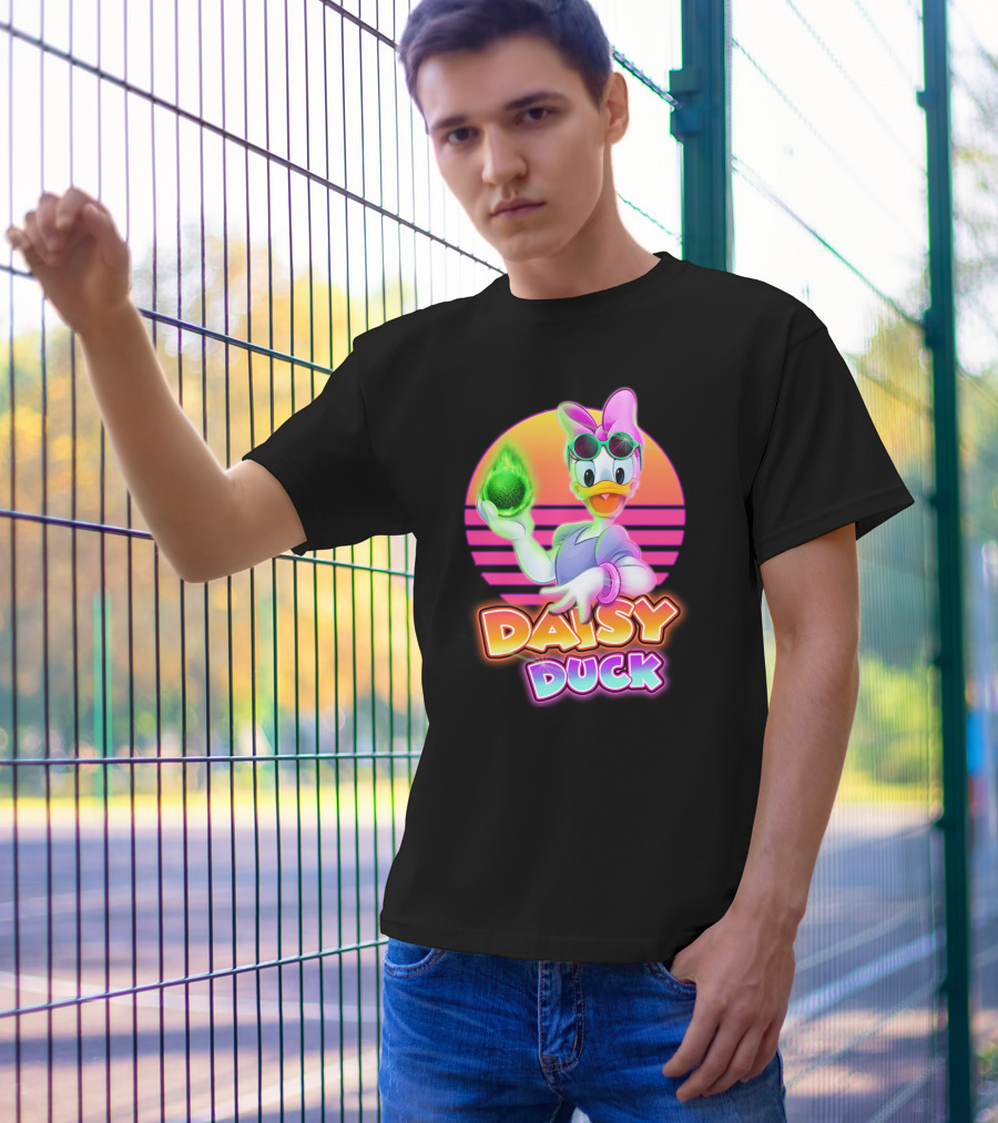 Daisy Duck Neon Retro Glow T-Shirt