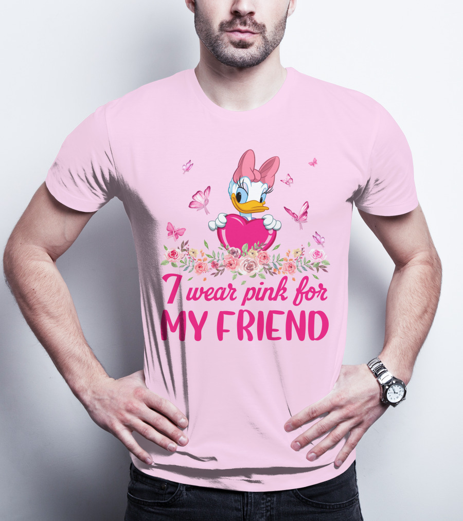 I Wear Pink For My Friend Daisy Duck T-Shirt