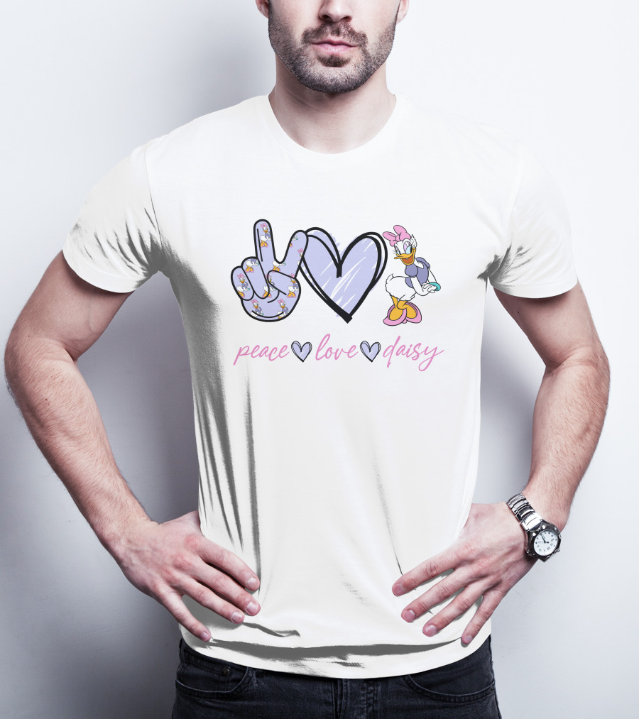 Peace Love Daisy Duck T-Shirt