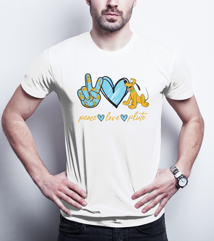 Peace Love Pluto Vintage Cartoon Inspired T-Shirt