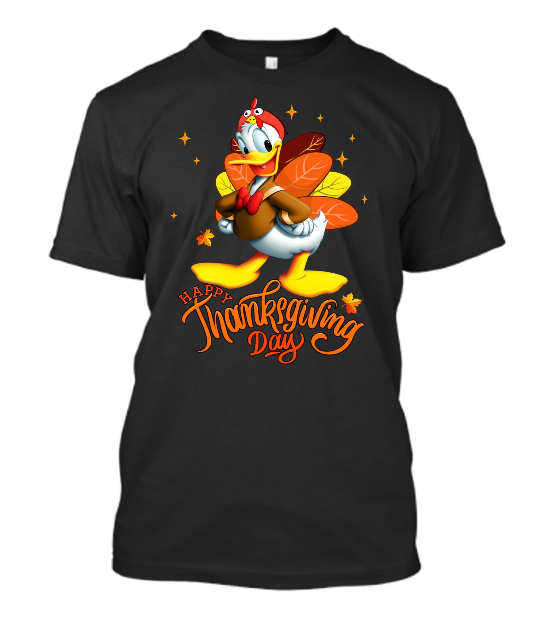 Happy Thanksgiving Day Donald Duck Turkey Costume T-Shirt