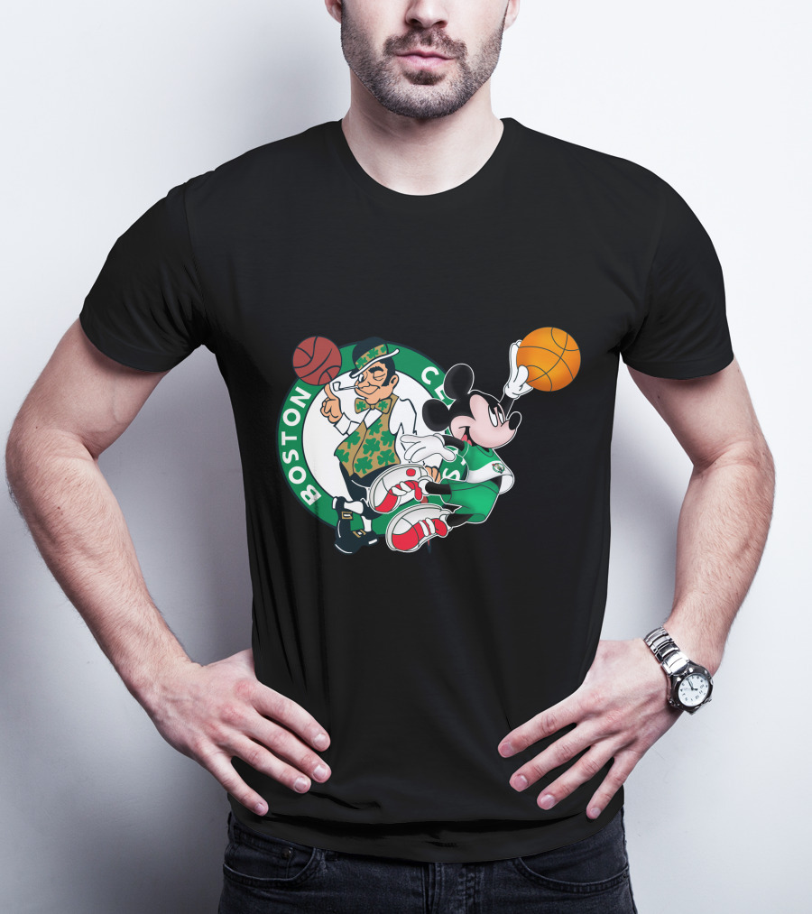 Mickey Boston Celtics Basketball Fantasy T-Shirt