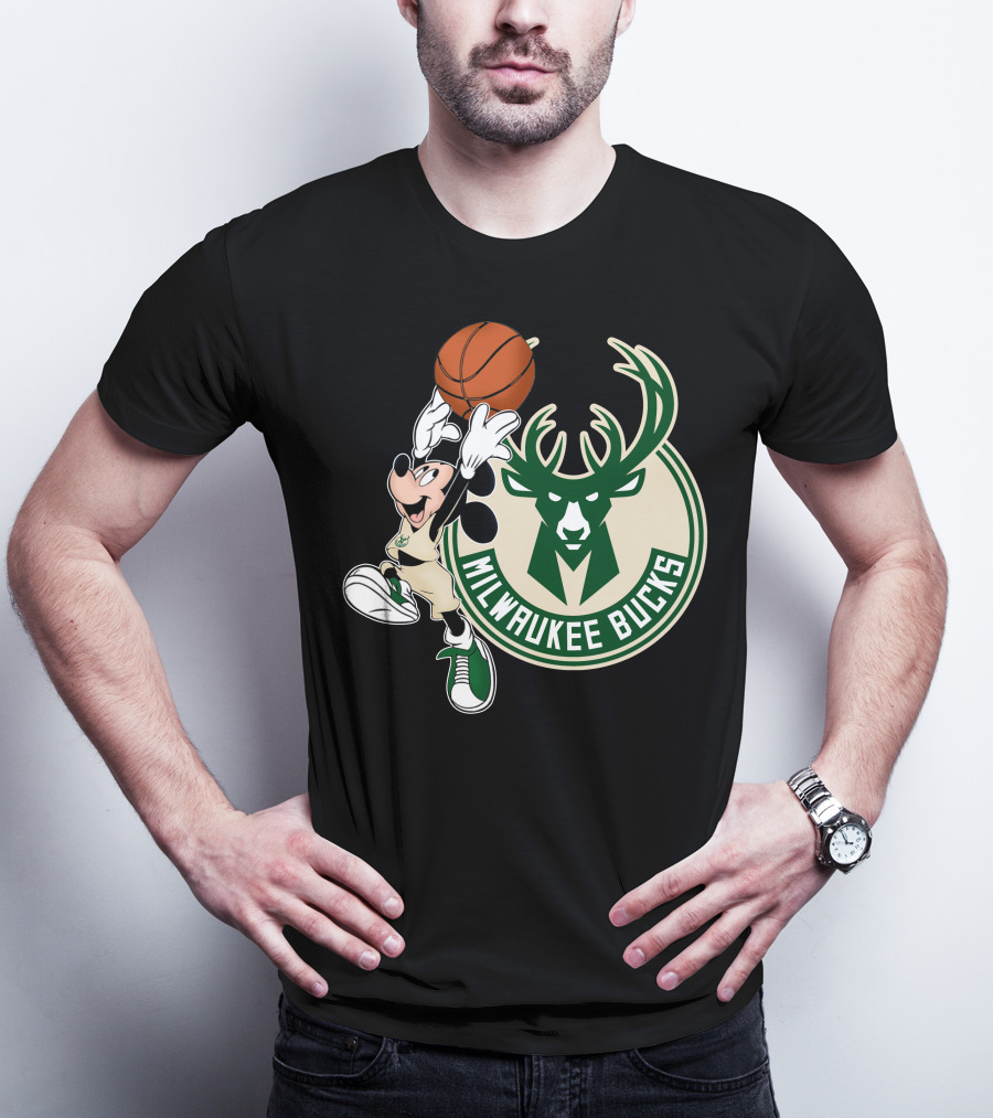 Mickey Milwaukee Bucks Basketball T-Shirt
