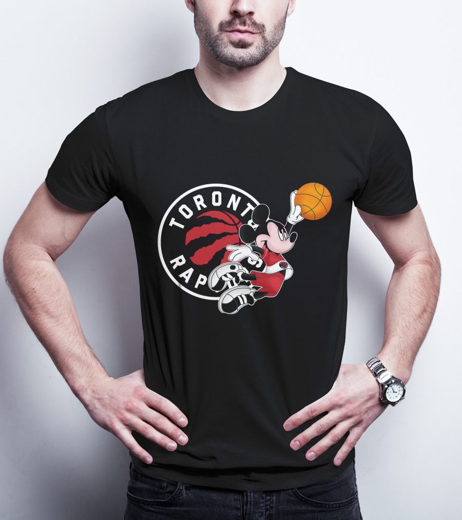 Toronto Raptors Mickey Basketball Dunk T-Shirt