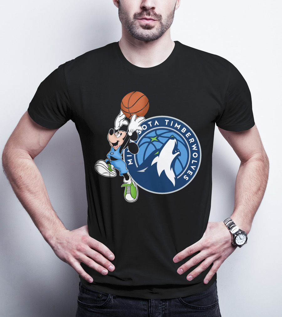 Mickey Minnesota Timberwolves Basketball T-Shirt