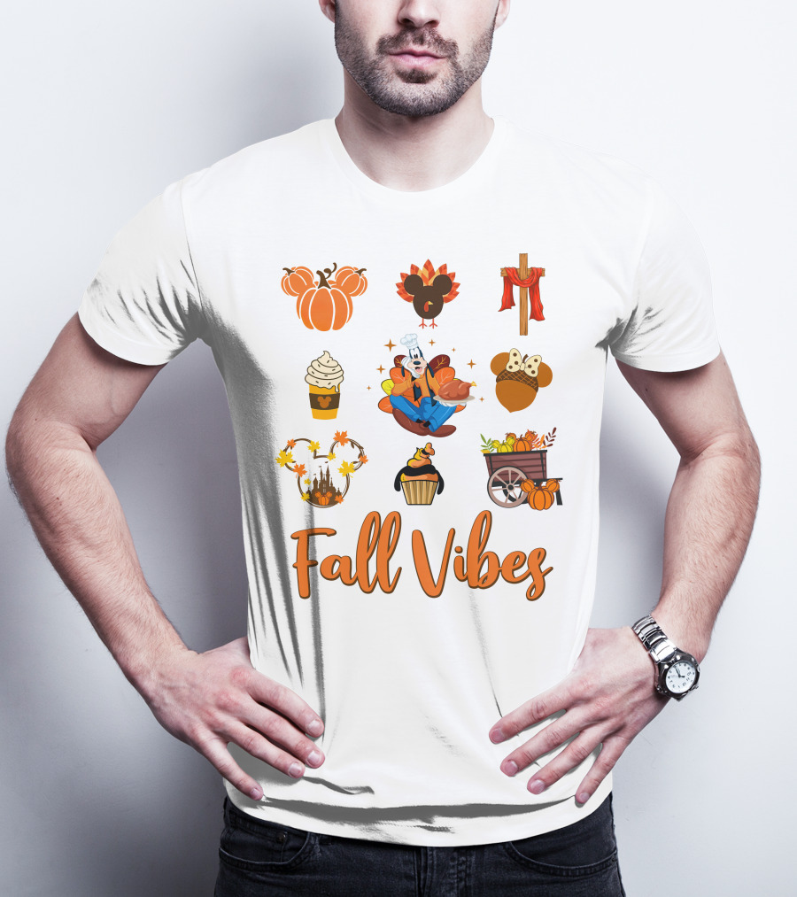 Goofy Fall Vibes Autumn Pumpkins And Seasonal Delights T-Shirt